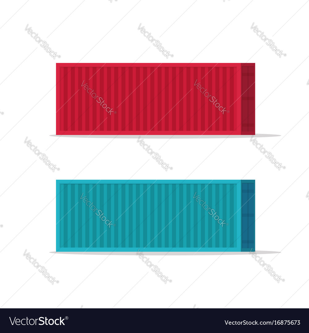 Large shipping containers Royalty Free Vector Image