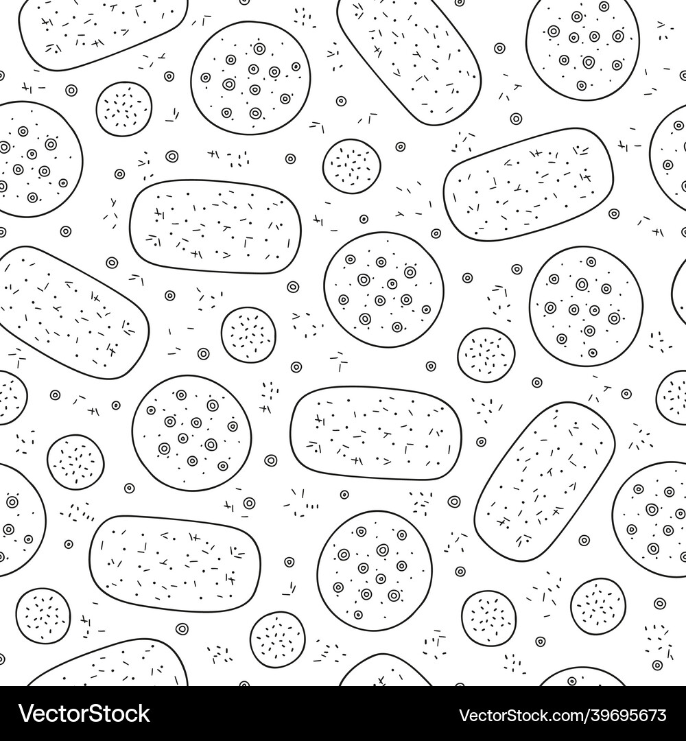 Seamless pattern with ciabatta focaccia buns Vector Image