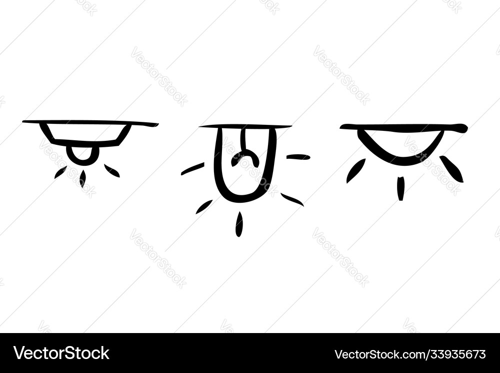 Simple outline doodle lamp isolated on white Vector Image