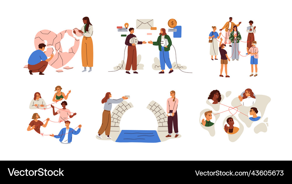 Social connections communication concept people Vector Image