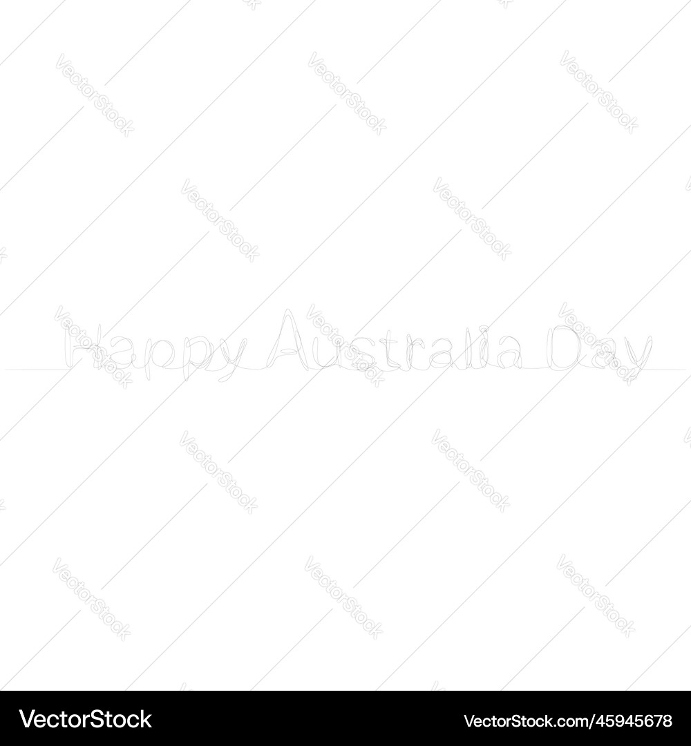 Australia day one line sketch continuous line Vector Image