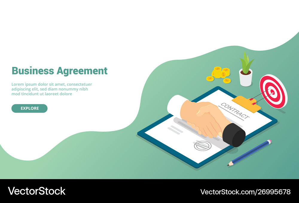 Business agreement partnership concept Royalty Free Vector