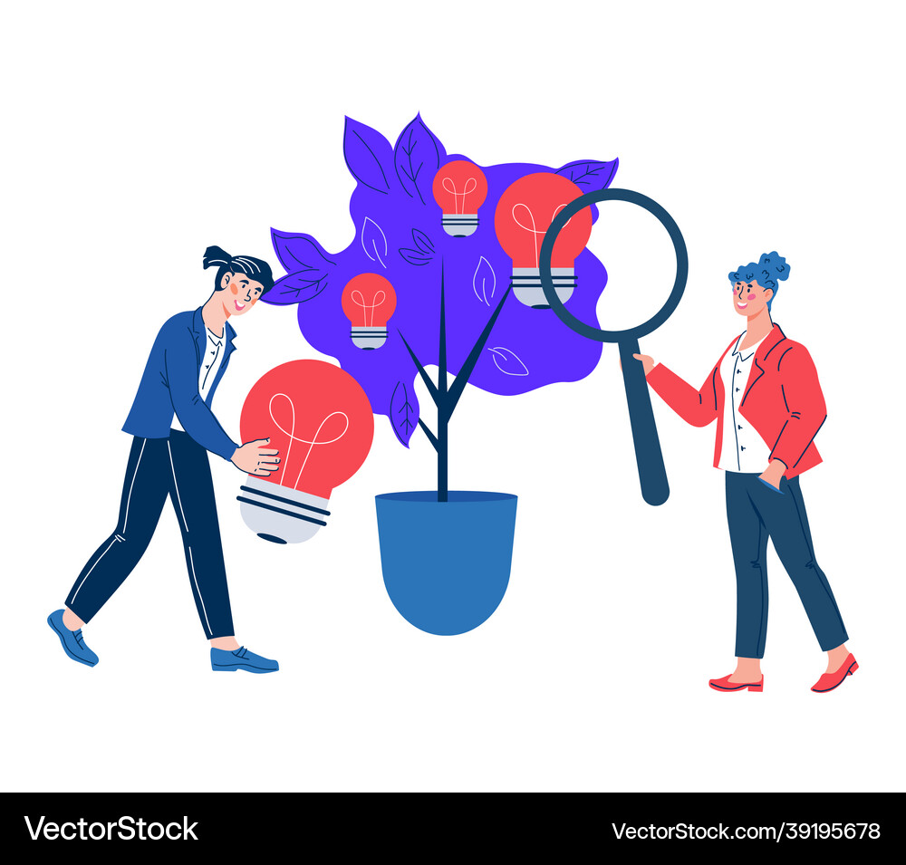 Business people searching creative innovative Vector Image