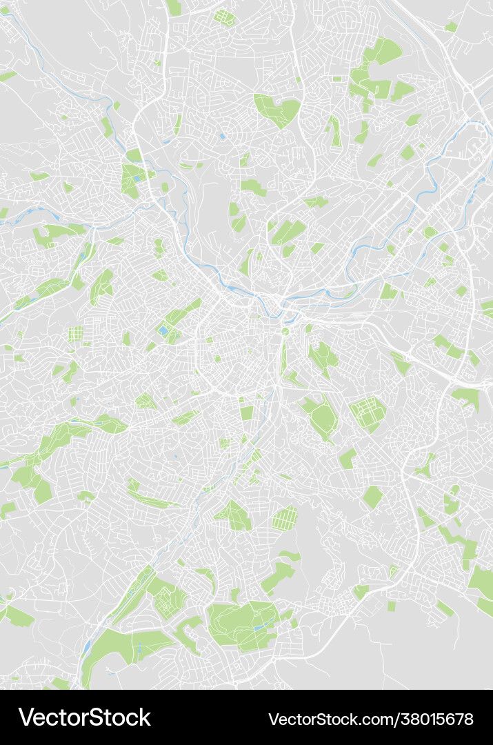 City map sheffield color detailed plan Royalty Free Vector