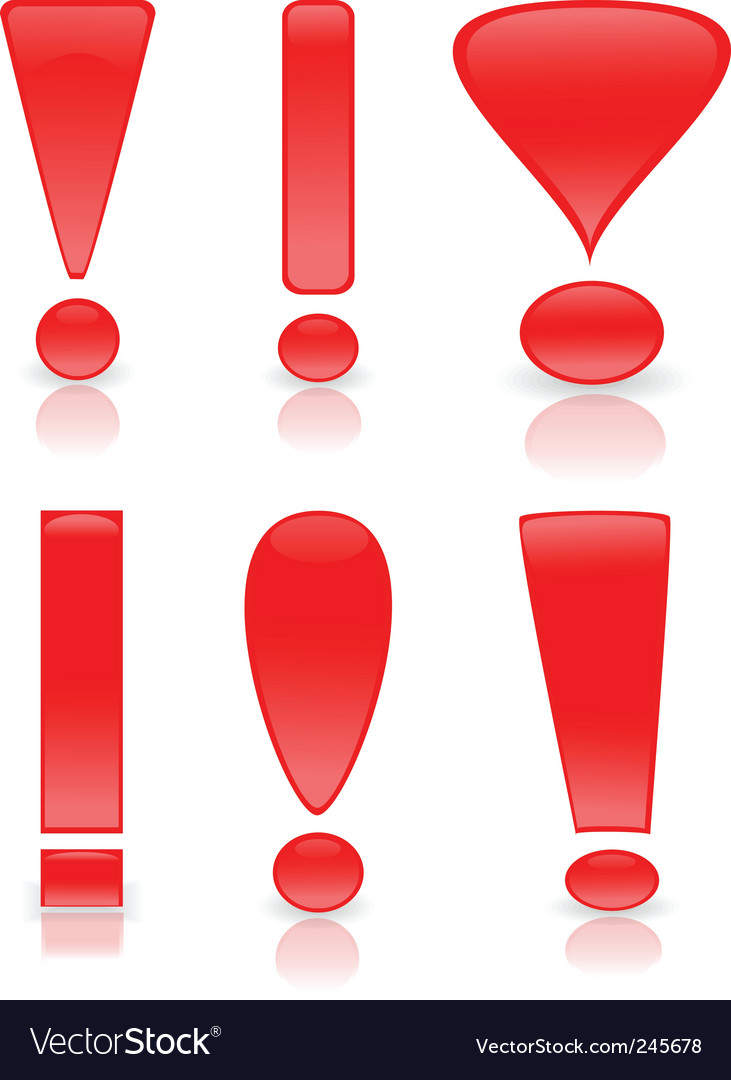 Exclamation mark Royalty Free Vector Image - VectorStock