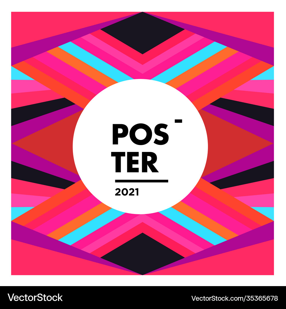 Geometric colorful pattern for poster and banner Vector Image