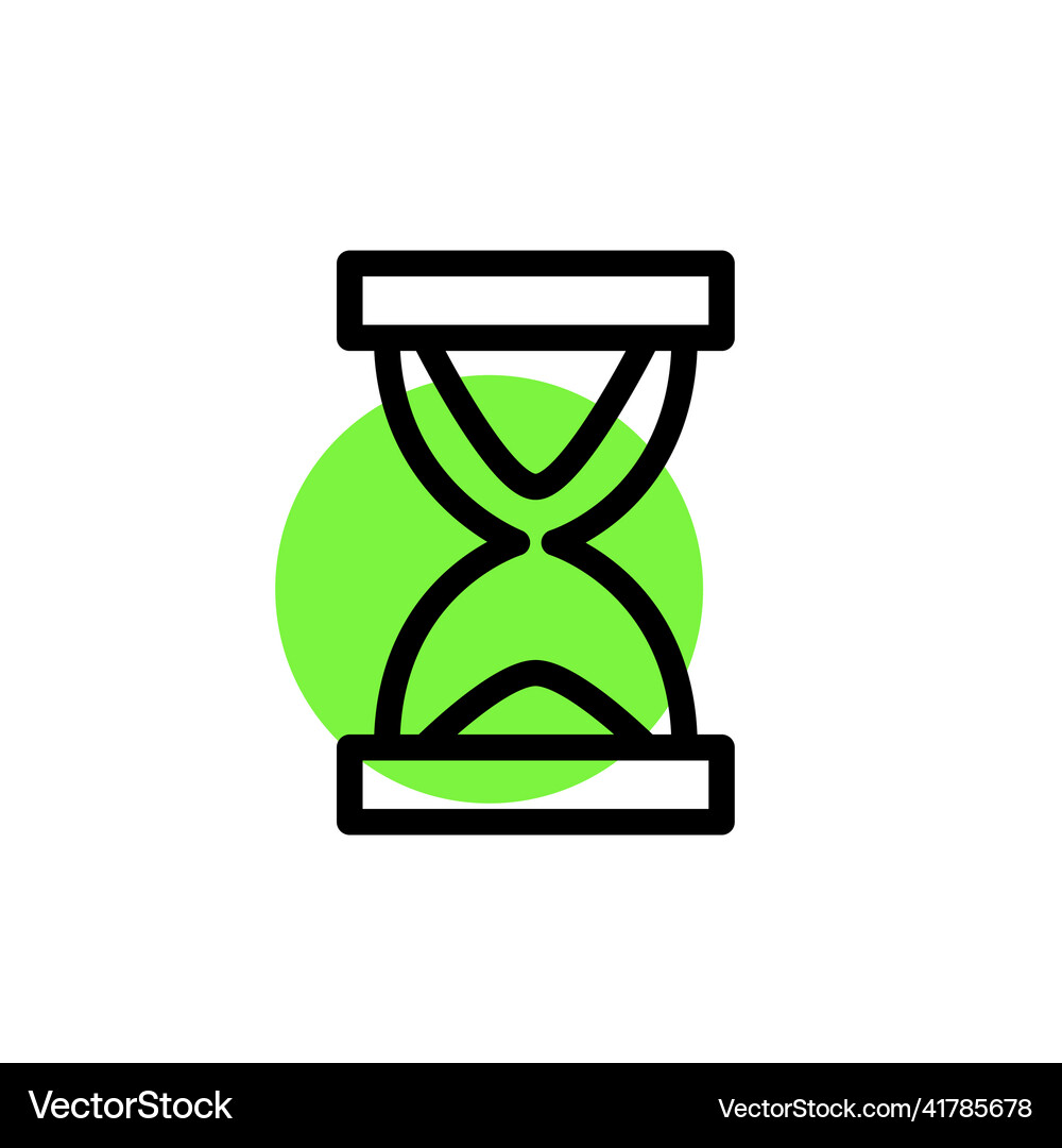Hourglass timer and waiting period icon pixel Vector Image