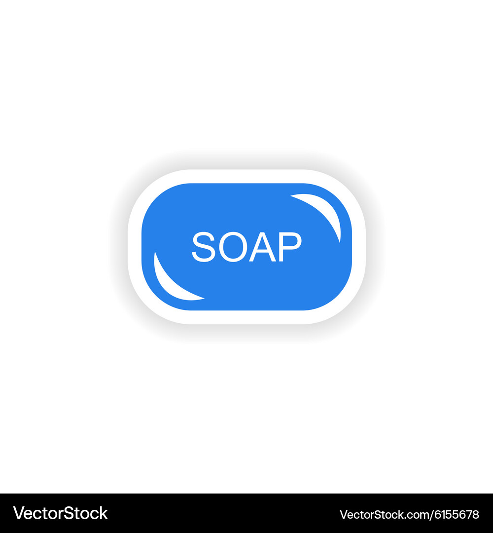 Icon sticker realistic design on paper soap Vector Image