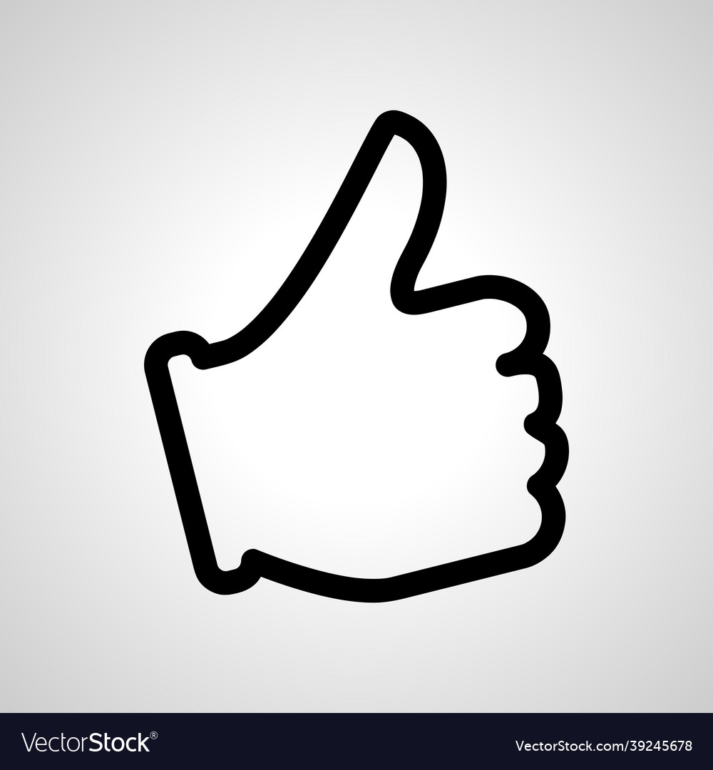 Like line icon hand simple icon Royalty Free Vector Image Like line icon hand simple icon Royalty Free Vector Image