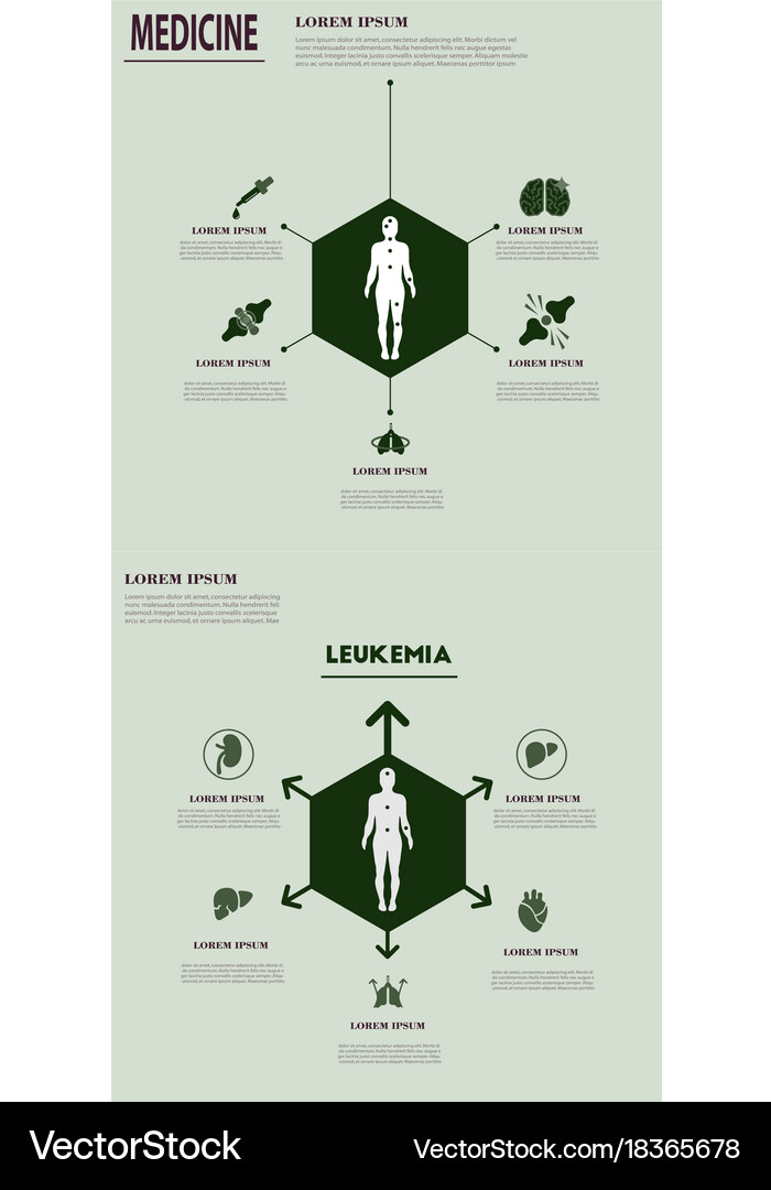 Medical infographic health problems Royalty Free Vector