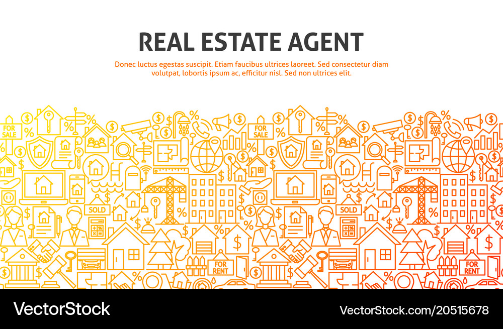 Real estate agent concept Royalty Free Vector Image