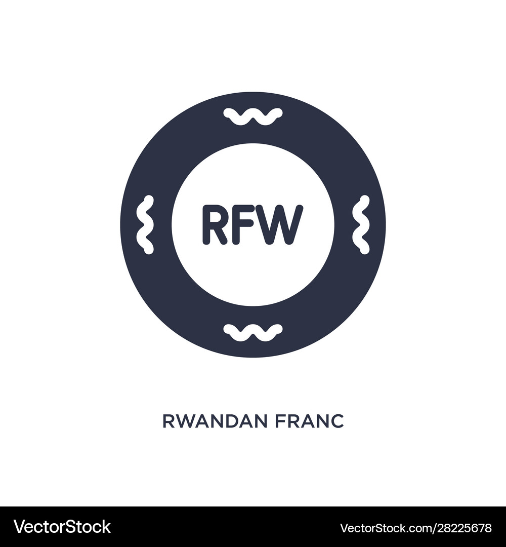 Rwandan franc icon on white background simple Vector Image