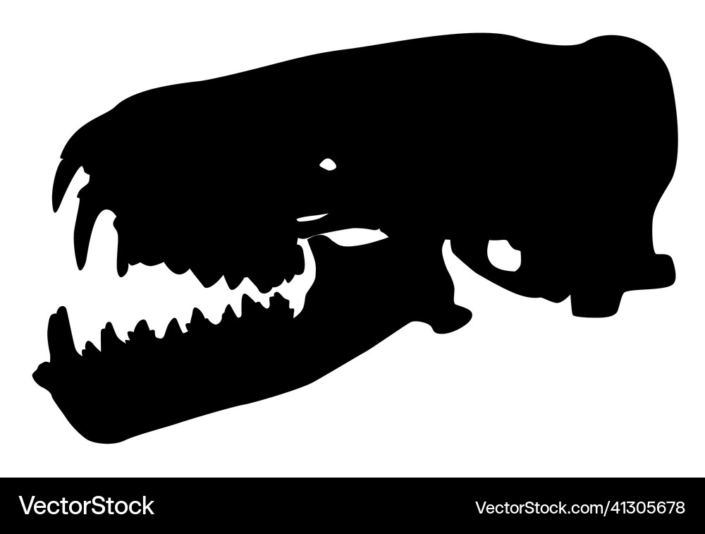 Silhouette of a bat skull Royalty Free Vector Image
