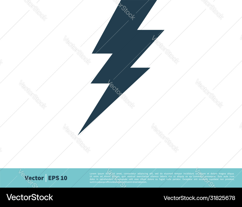 Thunderbolt icon logo template design eps 10 Vector Image