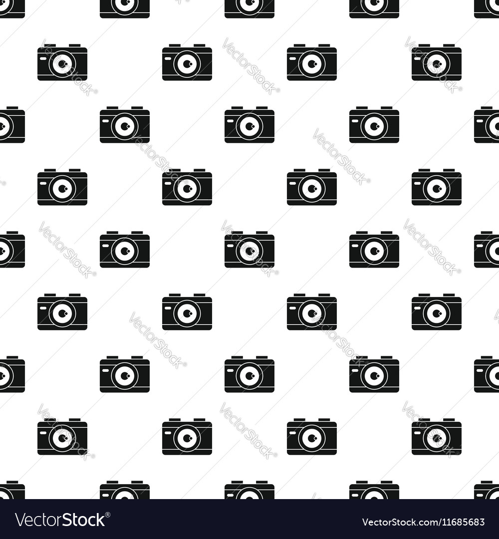 Camera pattern simple style Royalty Free Vector Image
