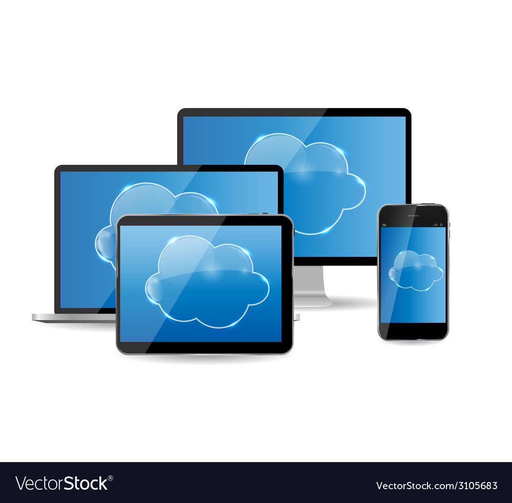 Cloud computing business concept Royalty Free Vector Image