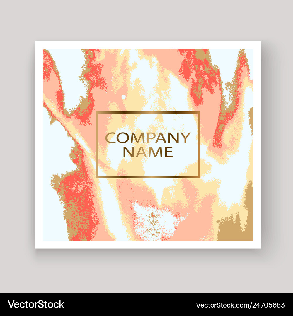 Coral gold marble luxurious texture paint Vector Image