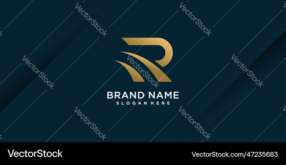 Letter r logo with modern and unique concept Vector Image