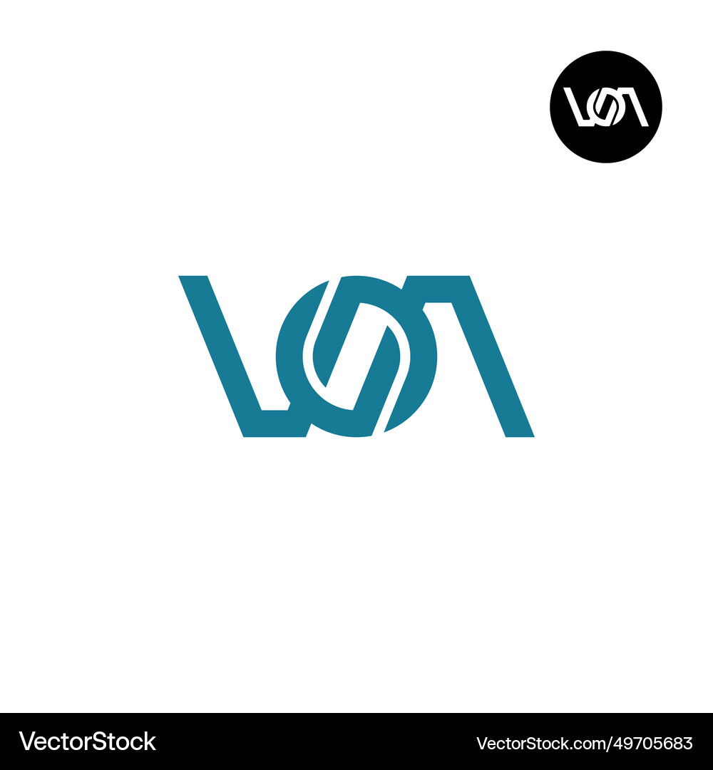 Letter voa monogram logo design Royalty Free Vector Image