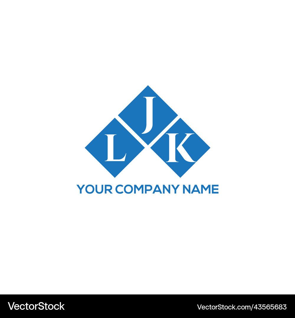 Ljk letter logo design on white background Vector Image