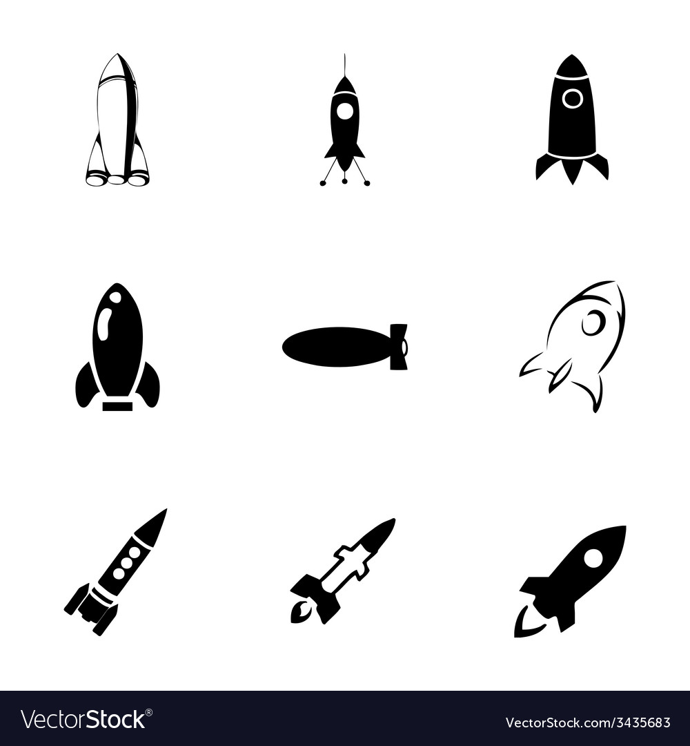 Rocket icon set Royalty Free Vector Image - VectorStock