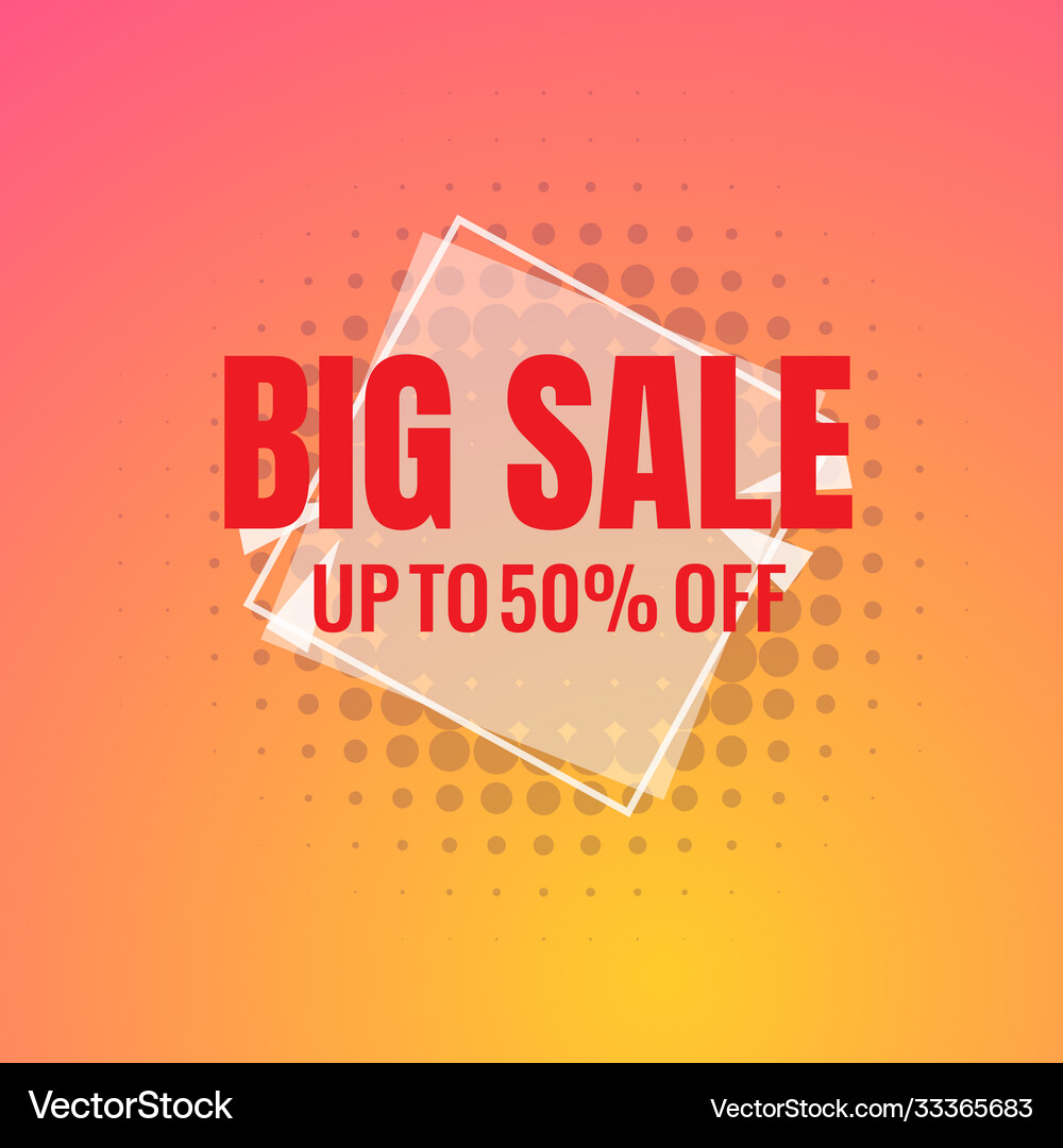 Sale banner template design big special Royalty Free Vector