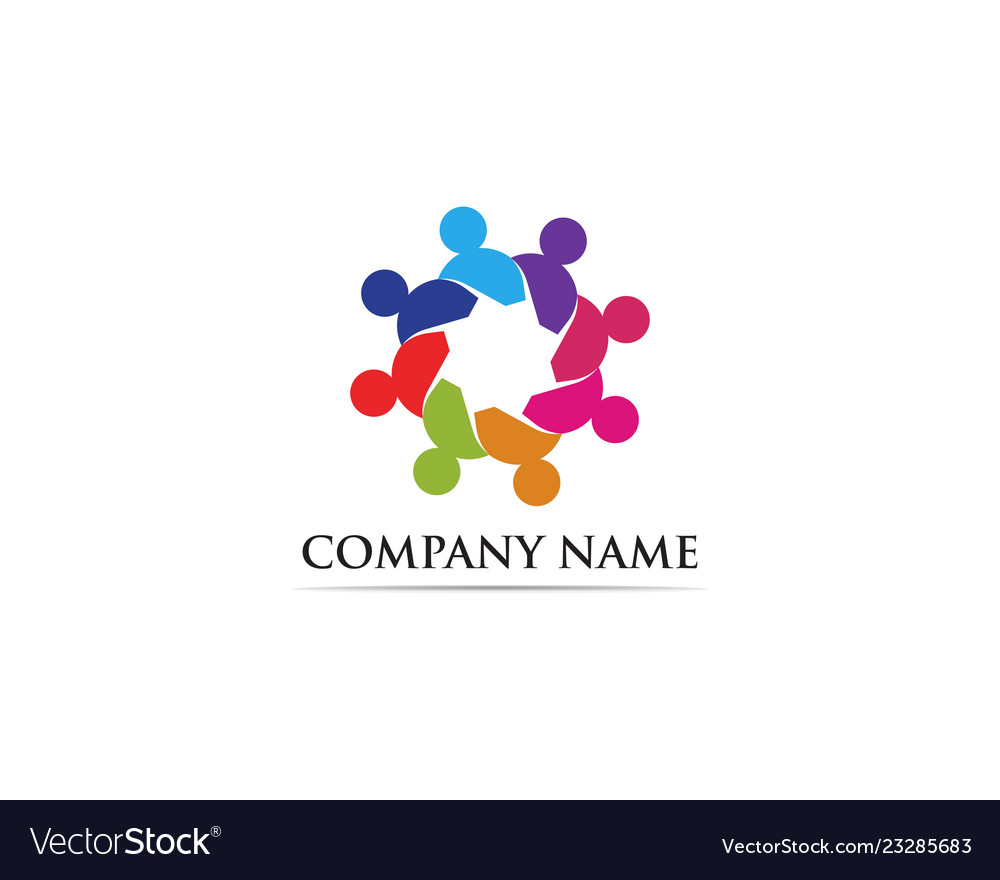 Unity people logo and symbol Royalty Free Vector Image
