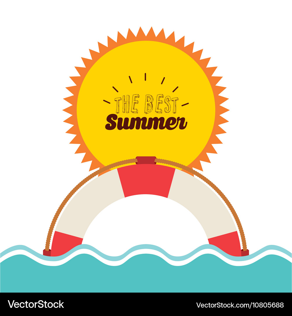 Beach landscape vacations icons Royalty Free Vector Image
