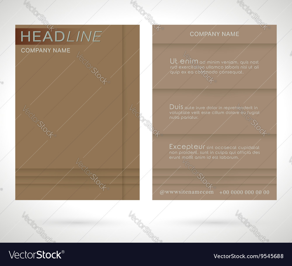 Brochure flyer template Royalty Free Vector Image