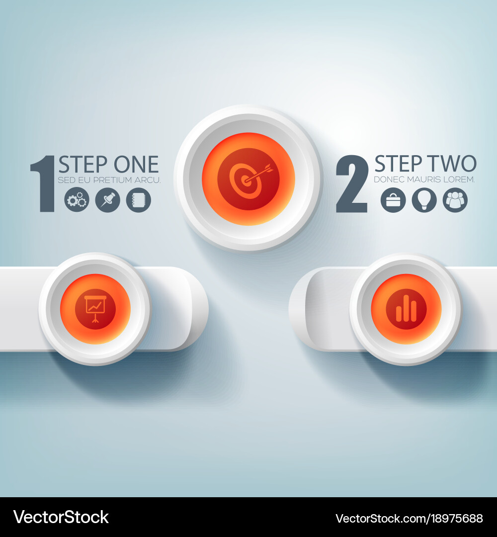 Business steps for success infographic background Vector Image