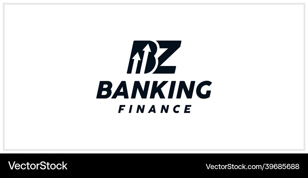 Bz banking finance logo Royalty Free Vector Image