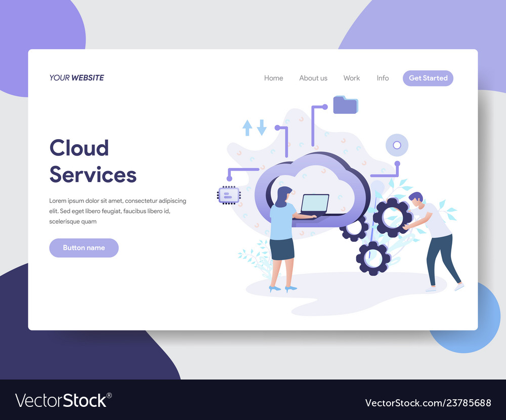 Cloud services concept Royalty Free Vector Image