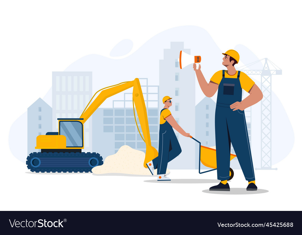 Construction work concept Royalty Free Vector Image