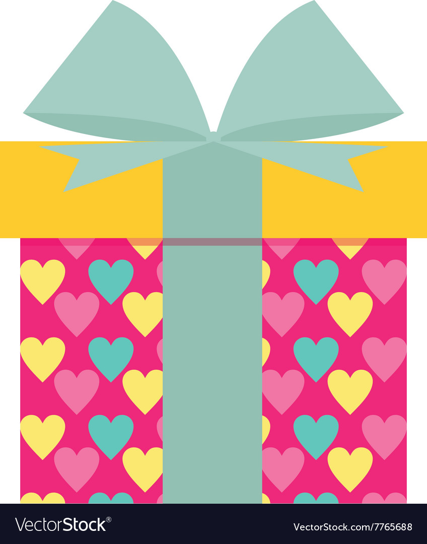 Cute present object Royalty Free Vector Image - VectorStock