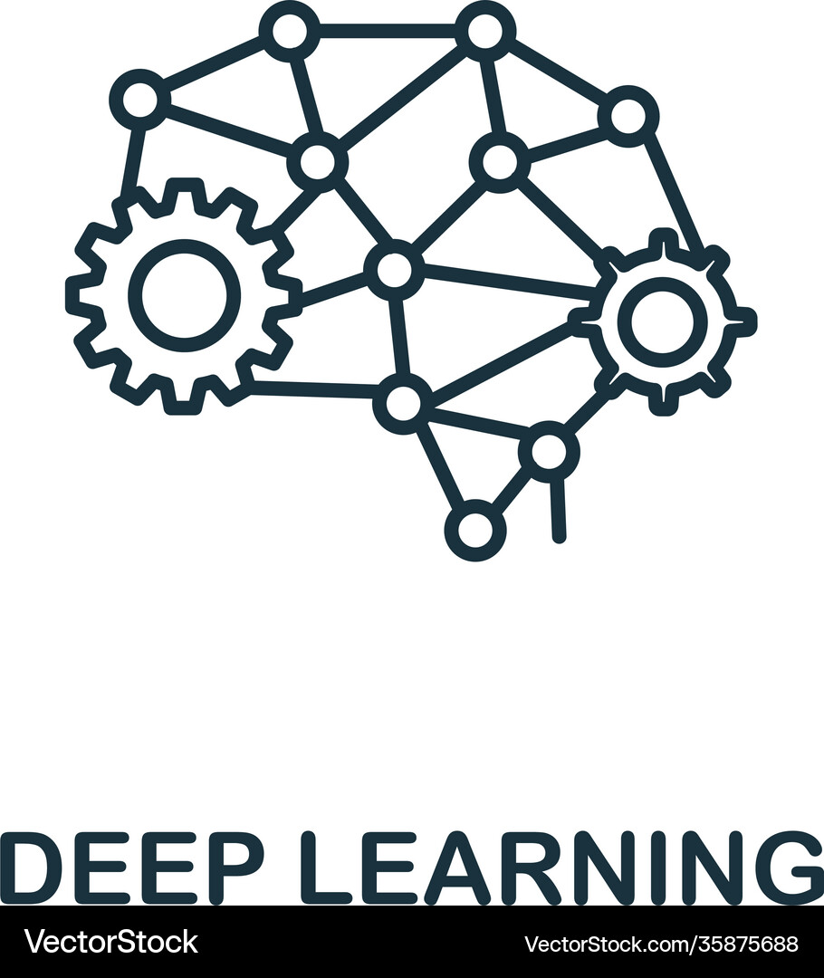 Deep learning icon from industry 40 collection Vector Image