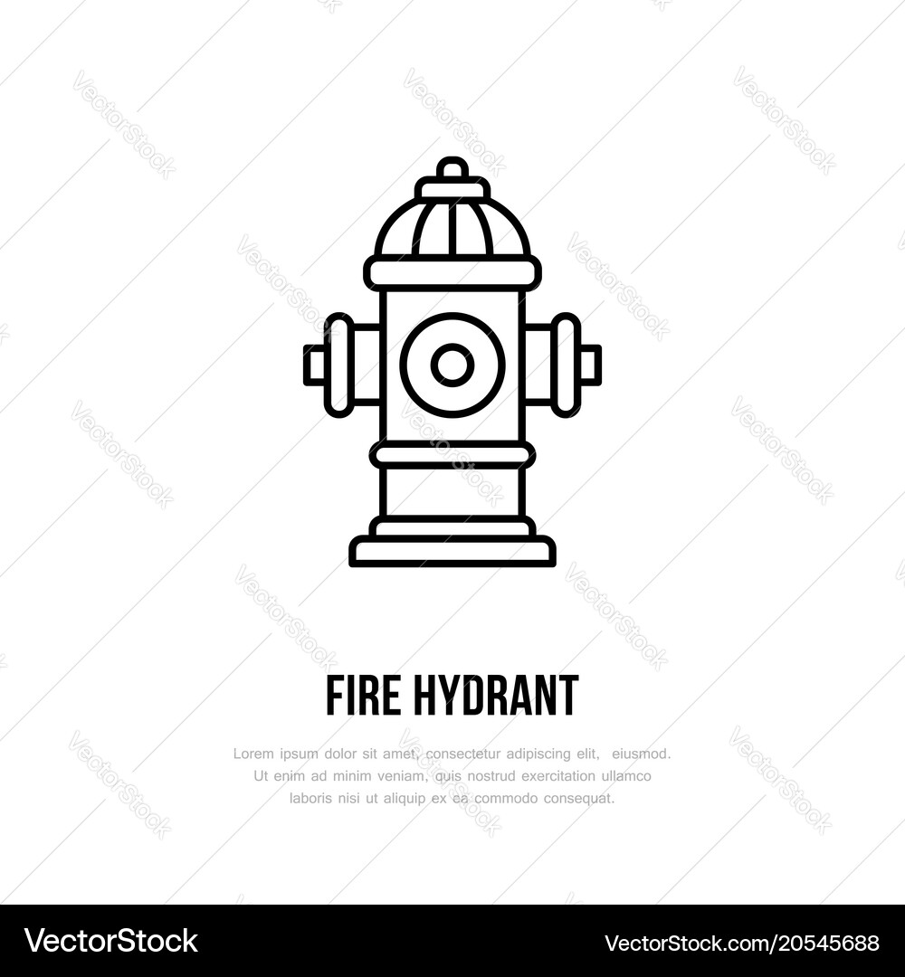 Fire hydrant sign firefighting safety equipment Vector Image