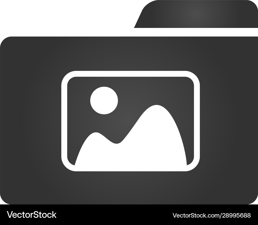 Folder icon with image or gallery icon in trendy Vector Image