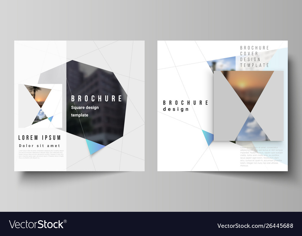 Minimal layout two square format Royalty Free Vector Image