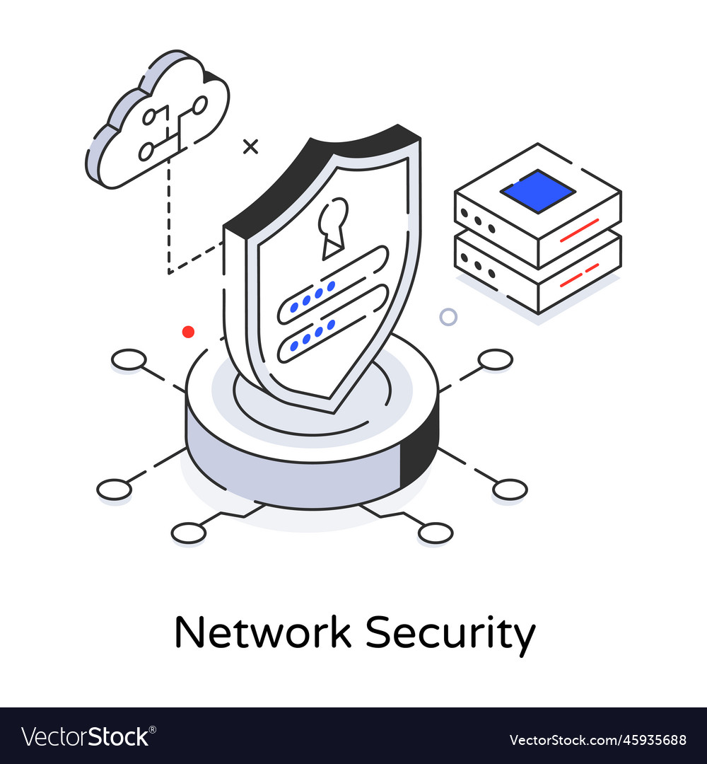 Network security Royalty Free Vector Image - VectorStock