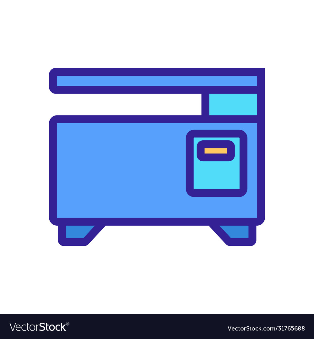 Printer machine icon outline Royalty Free Vector Image