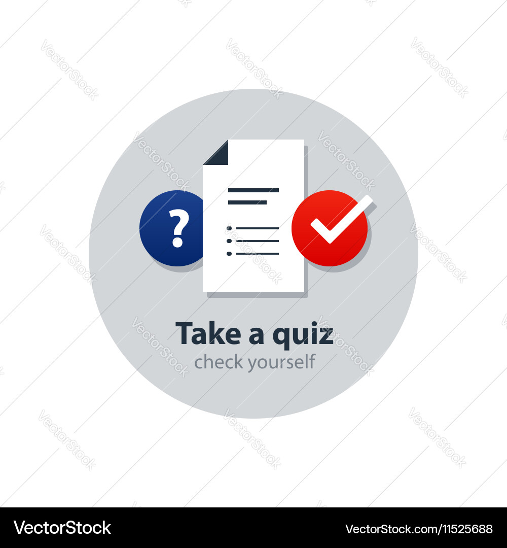 Questionair survey concept consulting services Vector Image