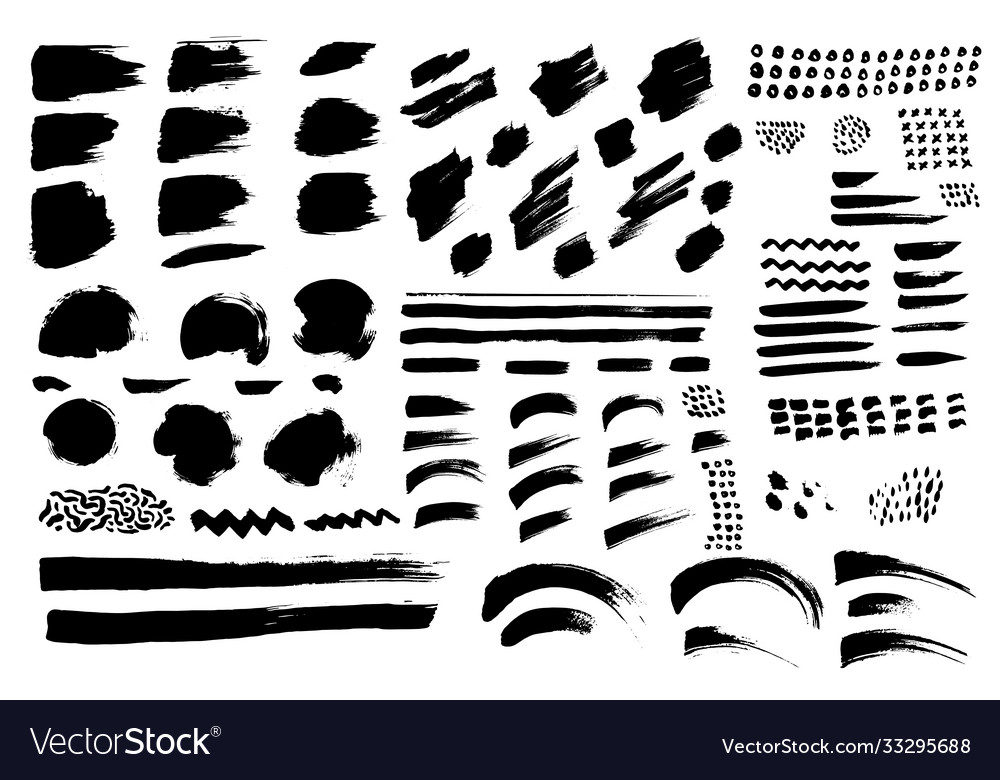 Set hand drawn elements Royalty Free Vector Image