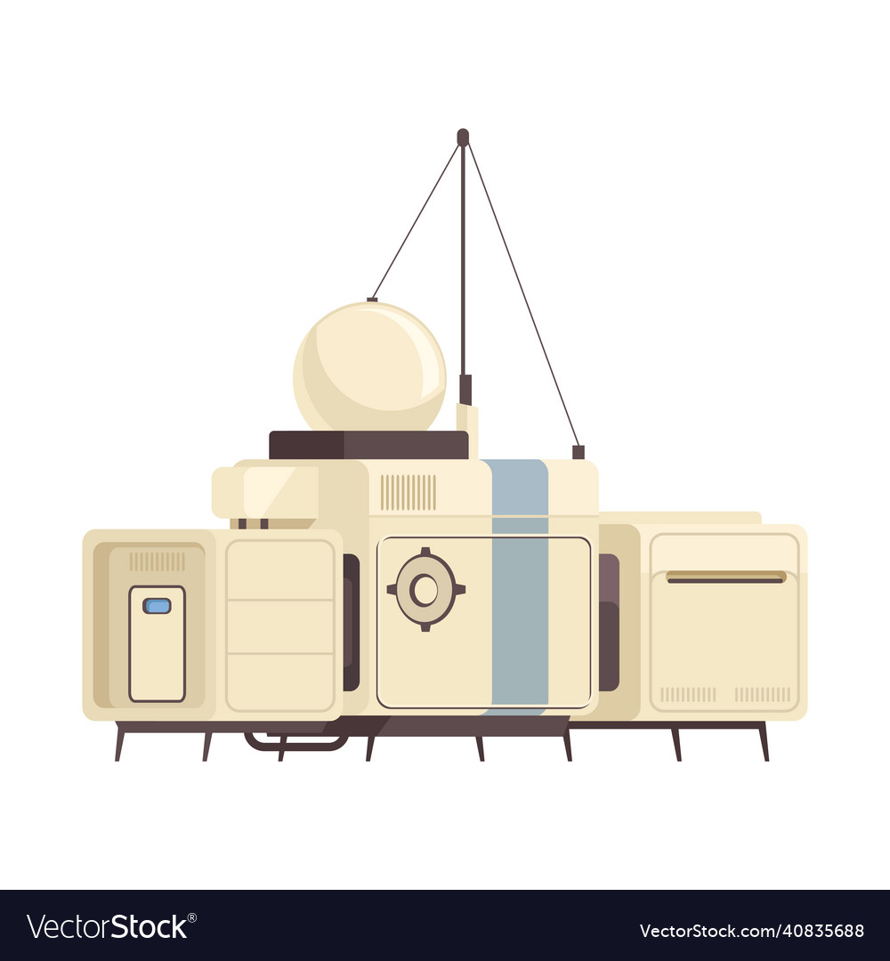 Space planet module composition Royalty Free Vector Image