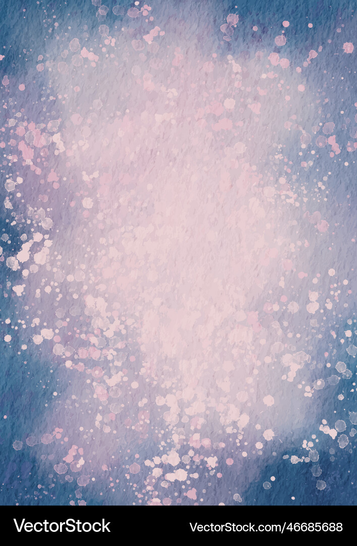 Splash pink on blue background watercolor Vector Image