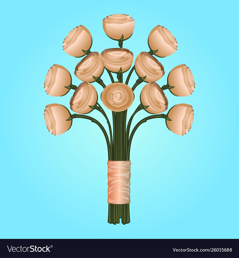 White roses bouquet on a colored background Vector Image White roses bouquet on a colored background Vector Image