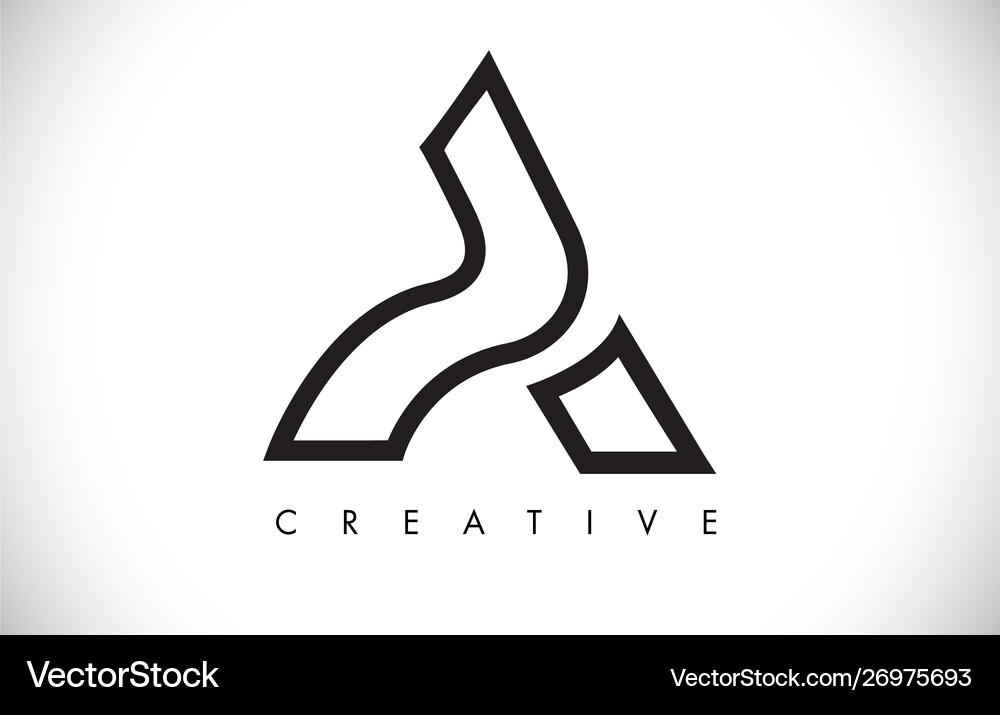 A letter modern trendy design logo icon Royalty Free Vector