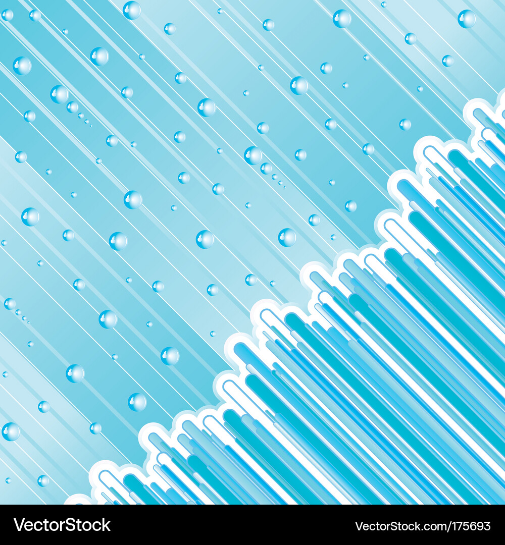 Blue rainy day design corner Royalty Free Vector Image