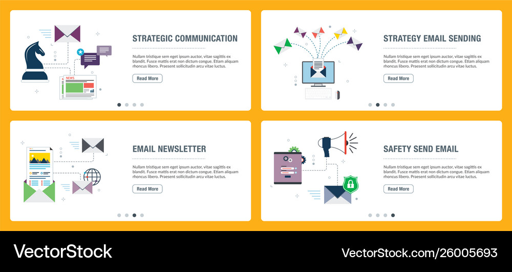 Business communication and marketing email Vector Image