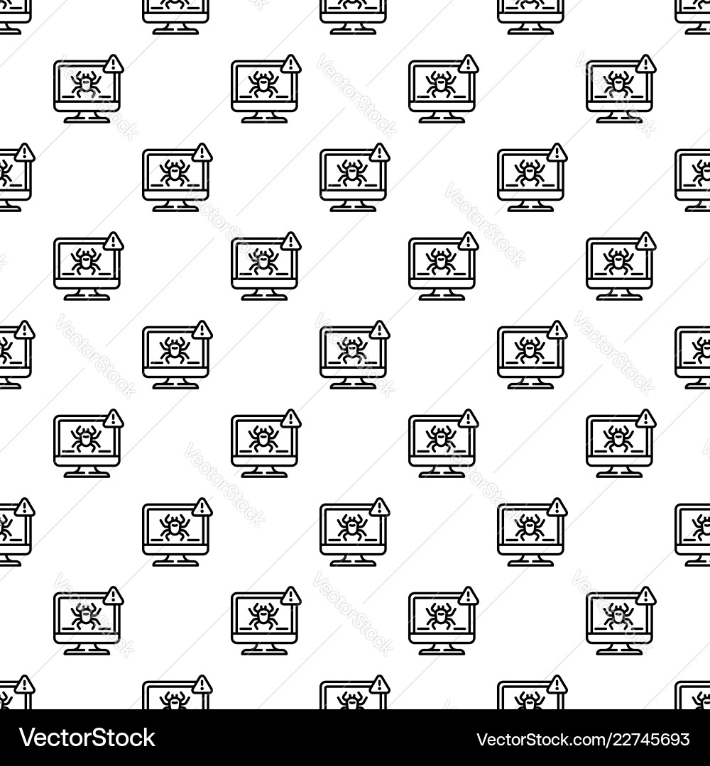 Computer virus detection pattern seamless Vector Image