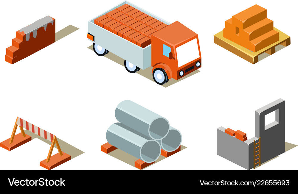 Construction buildings process industrial Vector Image